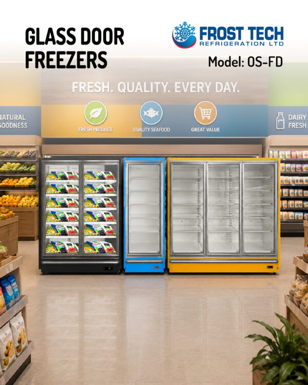 Glass Door Freezer - Model: OS-FD - Frost Tech Refrigeration